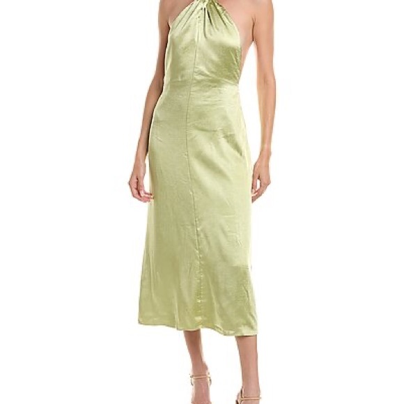 o.p.t | Dresses | Opt Emilia Dress Backless Satin Halter | Poshmark